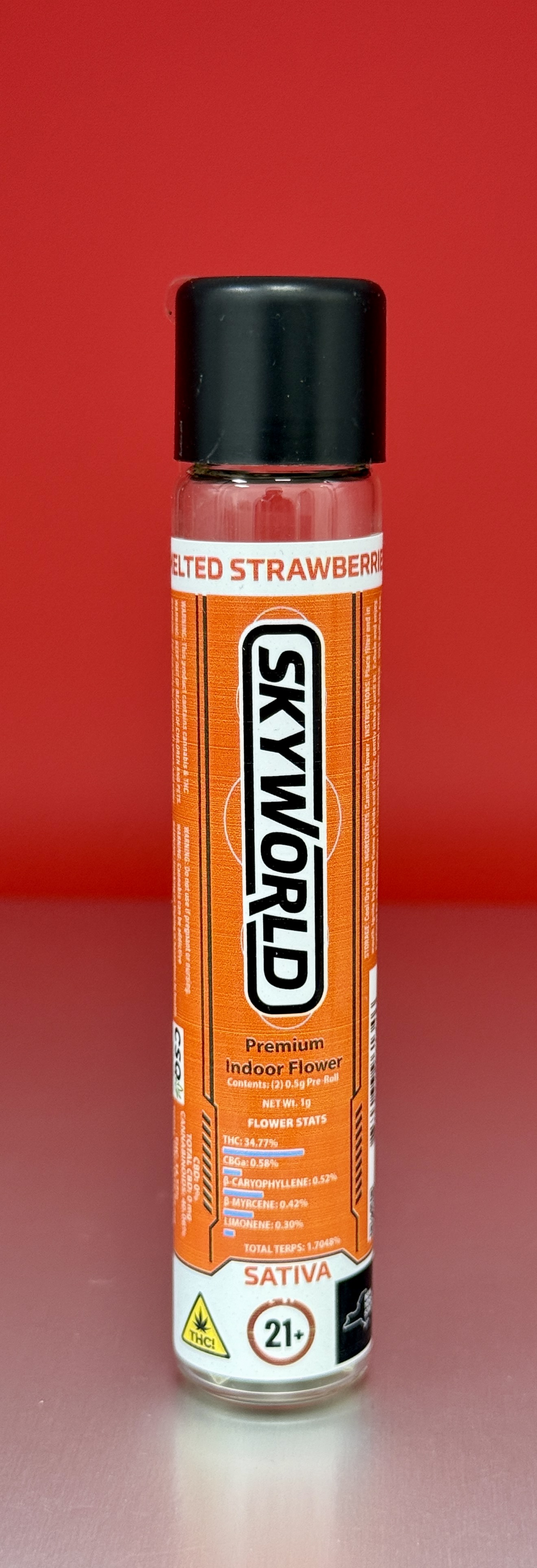 SKYWORLD - Skyworld | Melted Strawberries | 2 pack | 0.5g Pre-Rolls - 1 g - 2 Pack