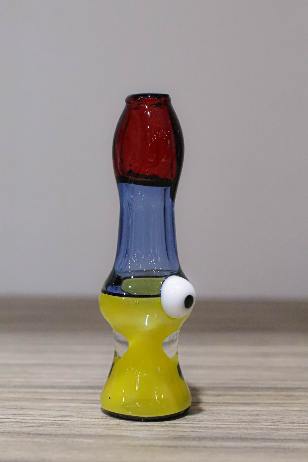 HUFFY GLASS - CUSTOM STAINED GLASS BOWL - YELLOW, BLUE, RED | Herb ...