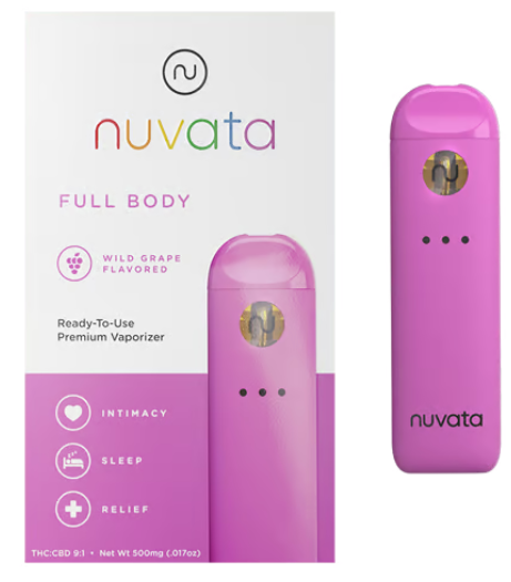 NUVATA - NUVATA - FULL BODY WILD GRAPE - (9:1 THC CBD) 0.5G DISPOSABLE