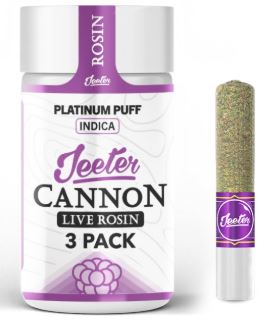 JEETER - BABY CANNON - PLATINUM PIFF 3PK [H] SOLVENTLESS PREROLL (0.5G)