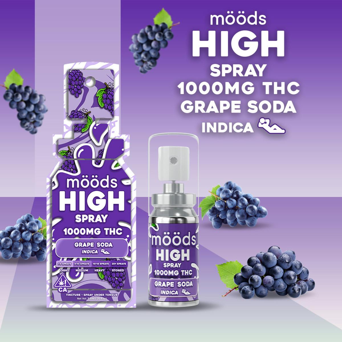 MOODS - GRAPE SODA [I] HIGH - 1000MG SPRAY