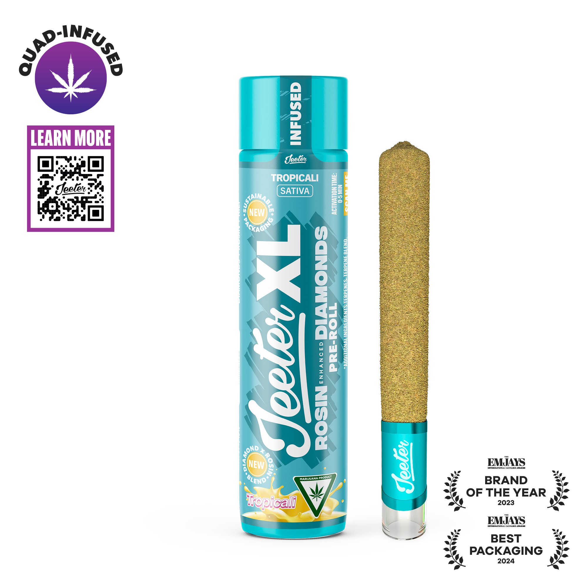 JEETER | TROPICALI ROSIN & DIAMOND INFUSED XL | PREROLL | 2G – Premium ...