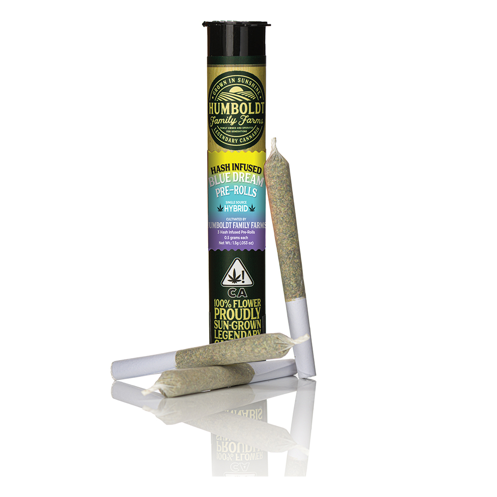 HUMBOLDT FAMILY FARMS - BLUE DREAM HASH INFUSED PREROLL - 3 PACK