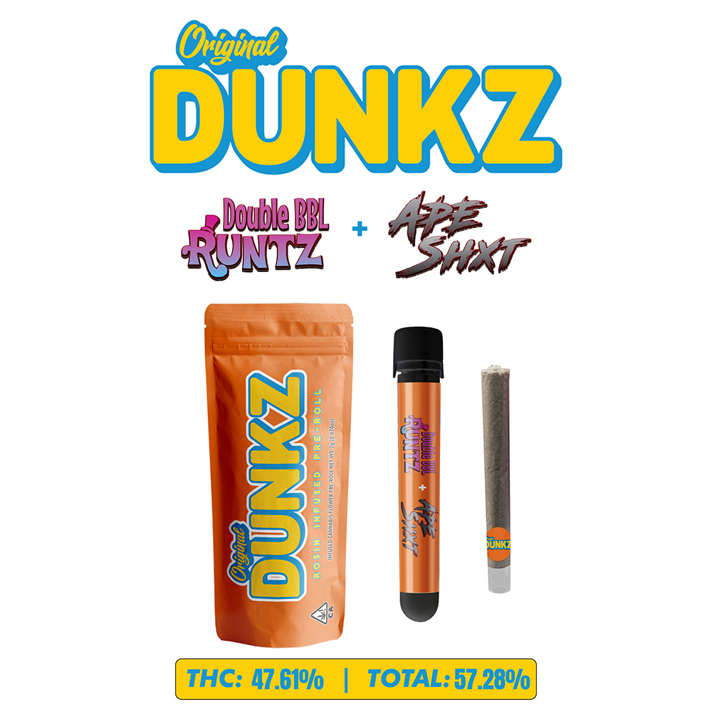 DUNKZ - DOUBLE BBL RUNTZ X APE SH*T HASH HOLE - 2 GRAMS