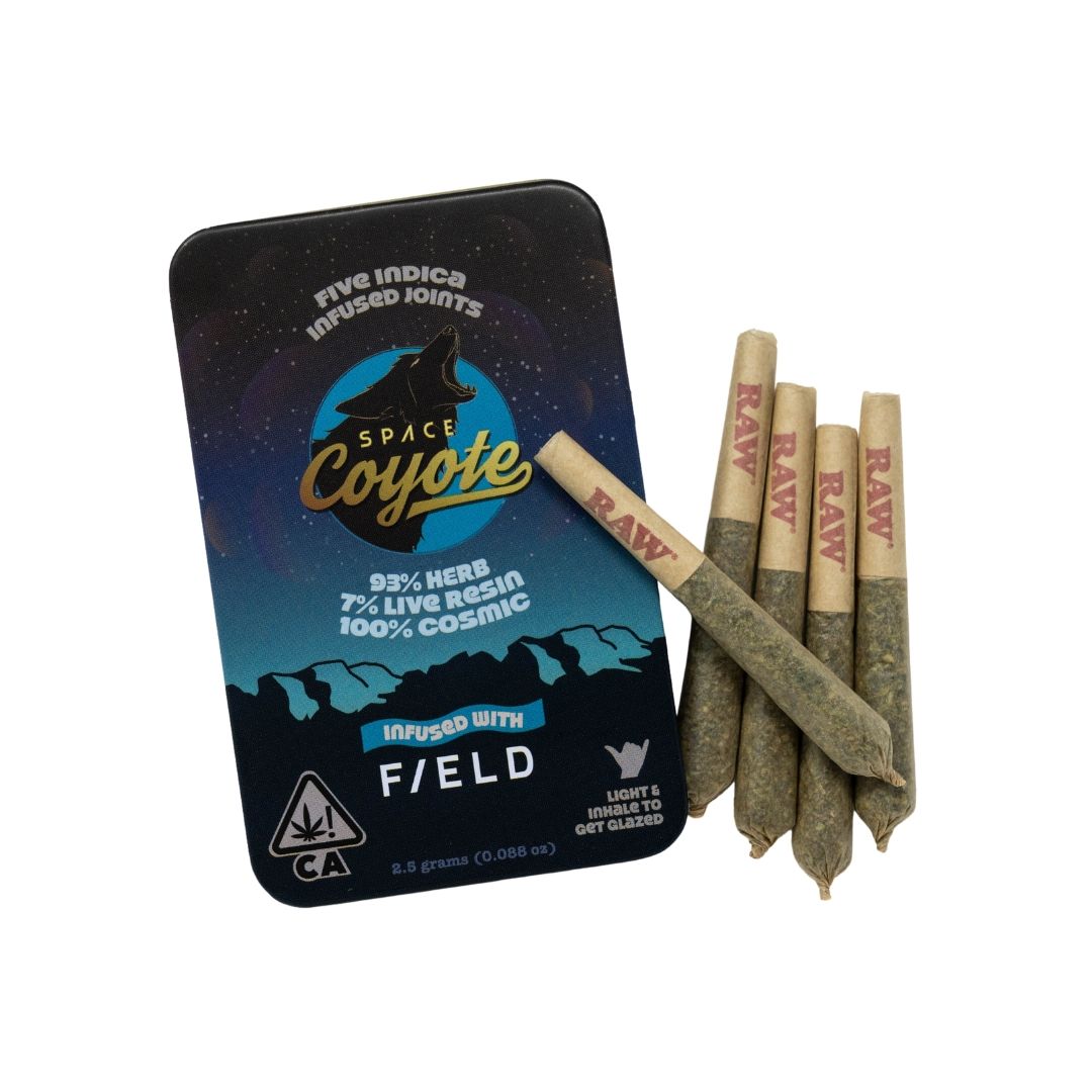 SPACE COYOTE - INDICA LIVE RESIN INFUSED PREROLL - 5 PACK
