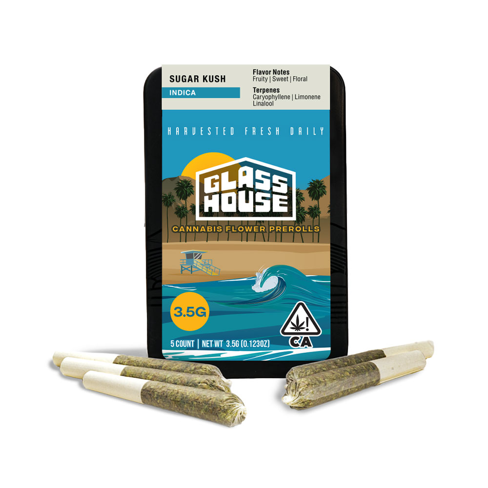 GLASS HOUSE FARMS - SUGAR KUSH PREROLL - 5 PACK