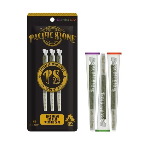 PACIFIC STONE - LEGEND VARIETY PACK PREROLL - 3 PACK