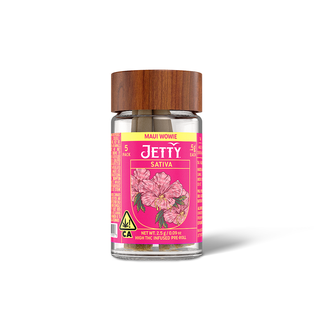 JETTY EXTRACTS - MAUI WOWIE X MAUI WOWIE HIGH THC INFUSED PREROLL - 5 PACK
