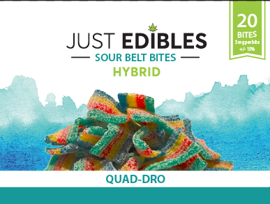 Just Edibles Sour Belt Bites Quad-Dro 100mg 20pk – Premium Cannabis ...
