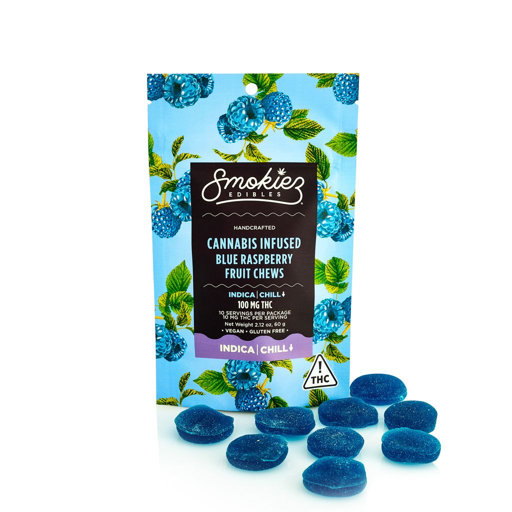 Smokiez Gummies Sweet Blue Raspberry 100mg 10pk – Premium Cannabis ...