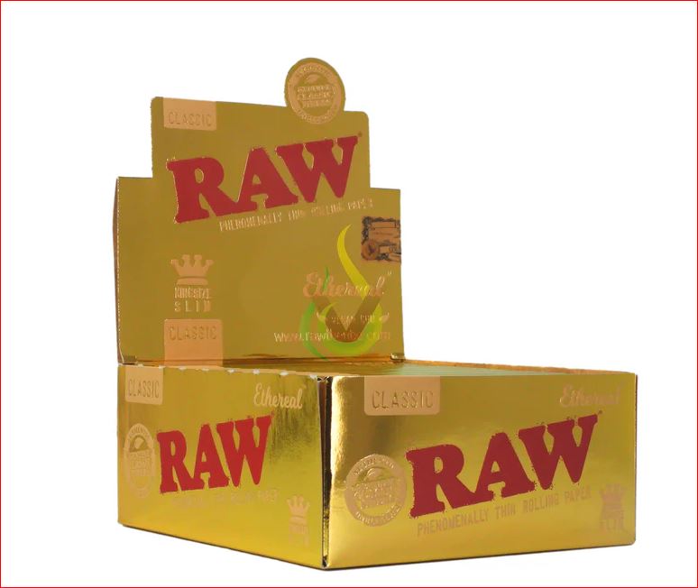 Raw Classic Ethereal King Size Thin Rolling Paper 32pk – Premium ...