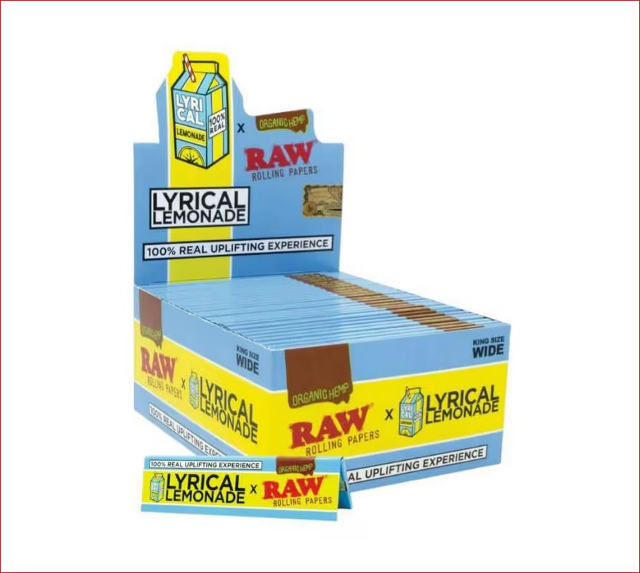 RAW Lyrical Lemonade King Size Wide Rolling Papers 32pk – Premium ...