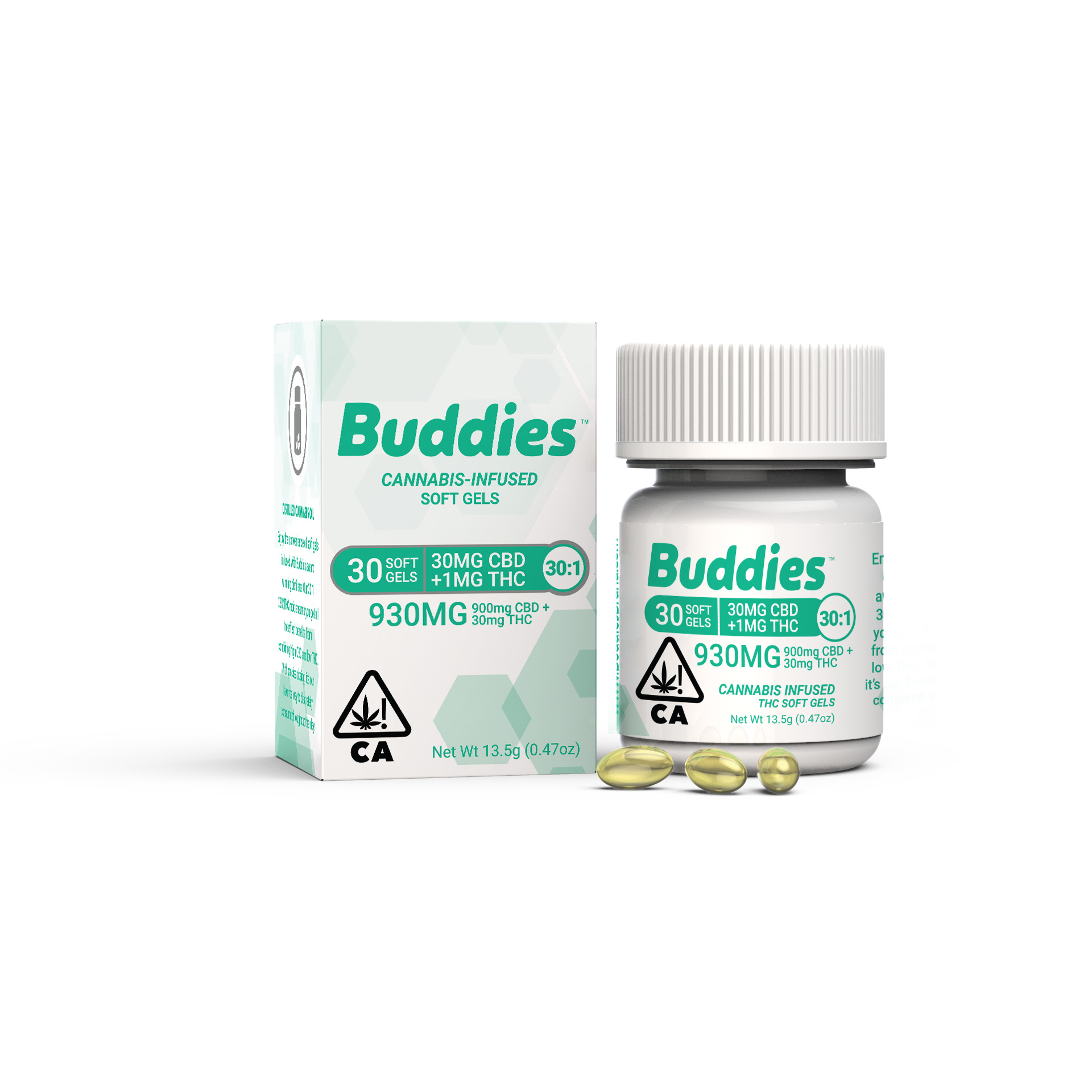 BUDDIES - 30:1 cbd/thc Softgels - 30 mg