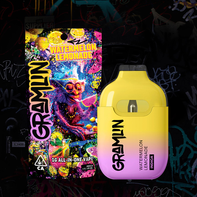 GRAMLIN - WATERMELON LEMONADE (I) ALL IN ONE DISTILLATE VAPE - 1 g