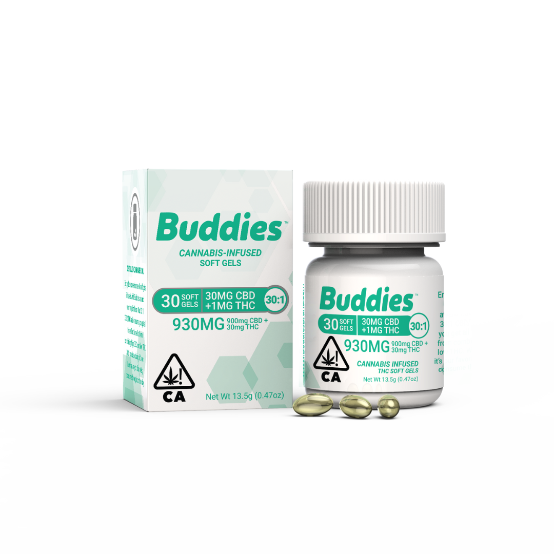 BUDDIES - 30:1 cbd/thc Softgels - 30 mg