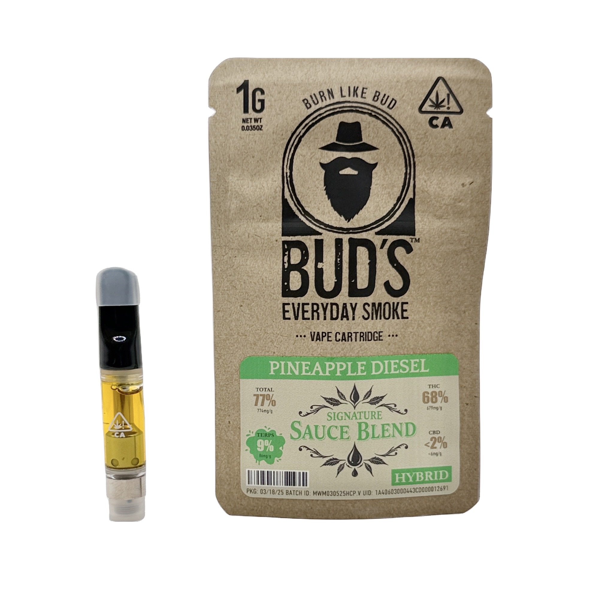 BUD'S EVERYDAY - PINEAPPLE DIESEL SAUCE CARTRIDGE 1G