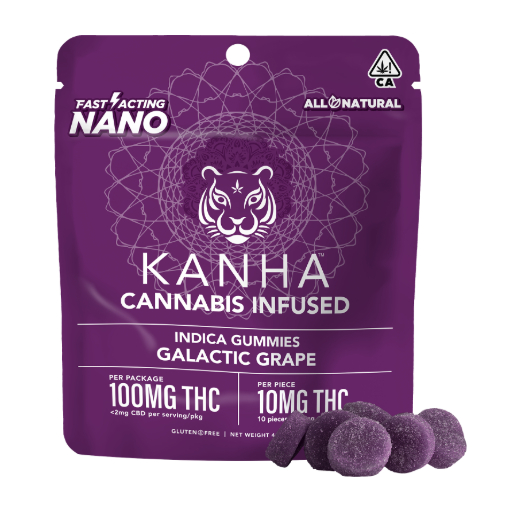 KANHA - GALACTIC GRAPE NANO GUMMIES 10 PACK 100MG
