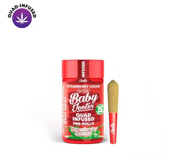 JEETER - STRAWBERRY COUGH QUAD-INFUSED PREROLLS 5 PACK 2.5G