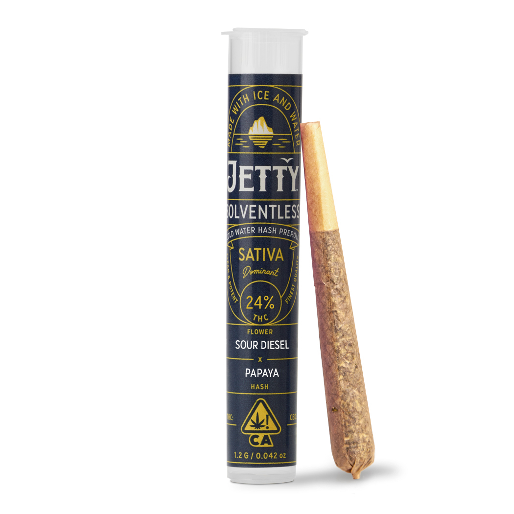JETTY EXTRACTS - SOUR DIESEL X PAPAYA SOLVENTLESS PREROLL 1.2G