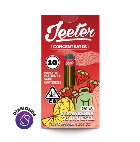 JEETER - STRAWBERRY SOUR DIESEL LIQUID DIAMOND CARTRIDGE 1G
