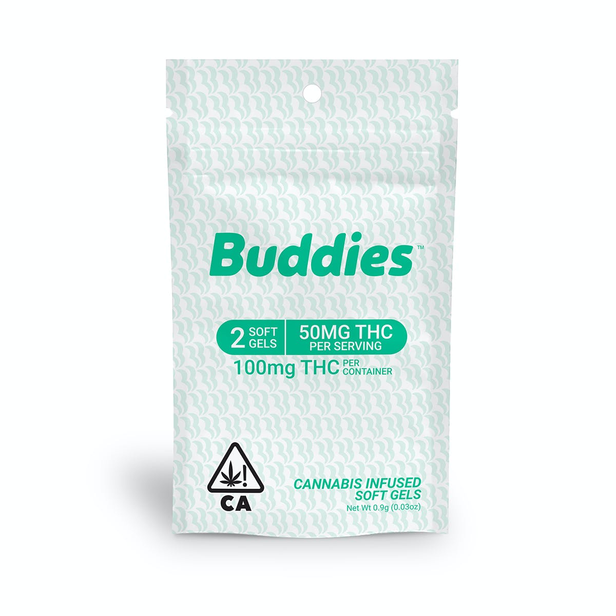 BUDDIES - THC SOFT GELS 50MG 2/PK