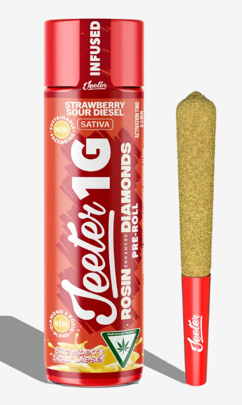 JEETER - STRAWBERRY SOUR DIESEL QUAD INFUSED PREROLL 1G