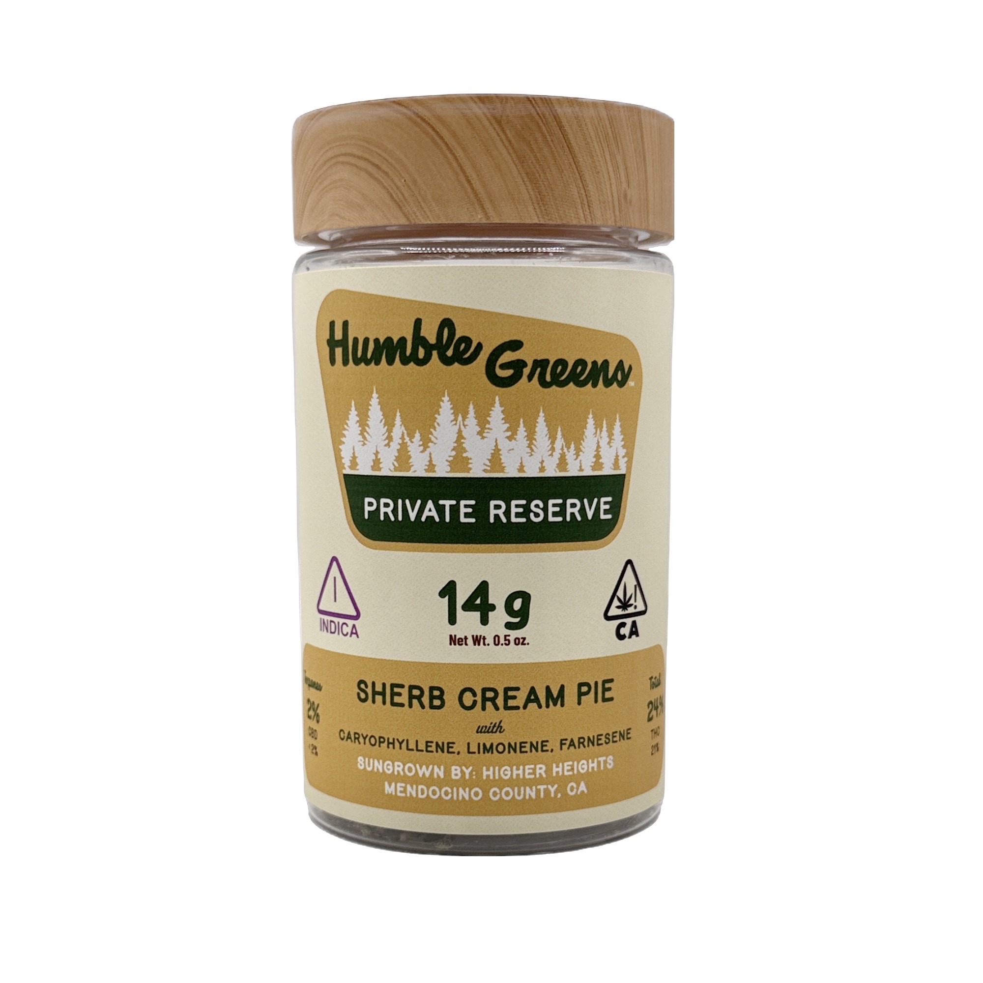 HUMBLE GREENS - PR SHERB CREAM PIE HALF OUNCE
