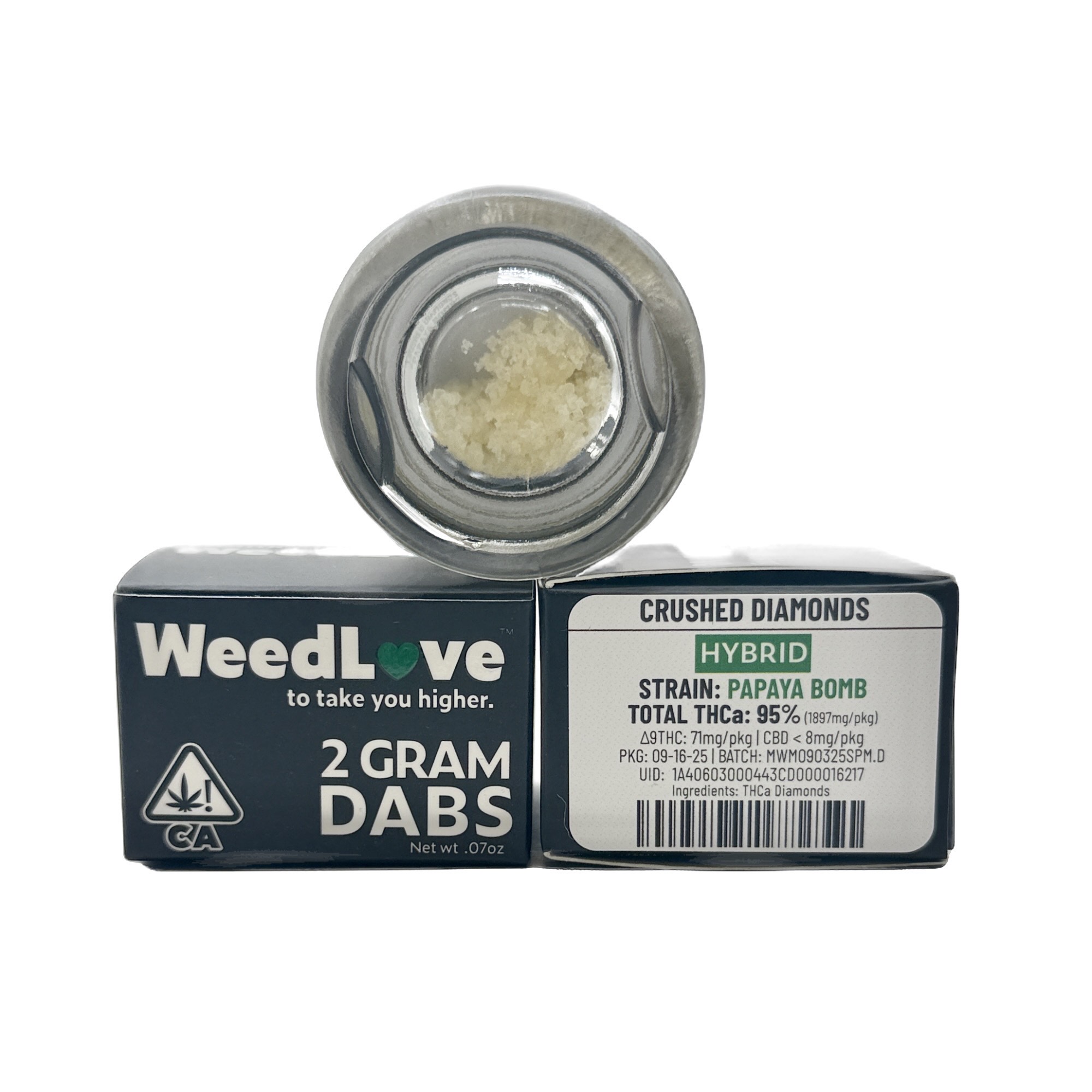 WEEDLOVE - PAPAYA BOMB CRUSHED DIAMONDS 2G