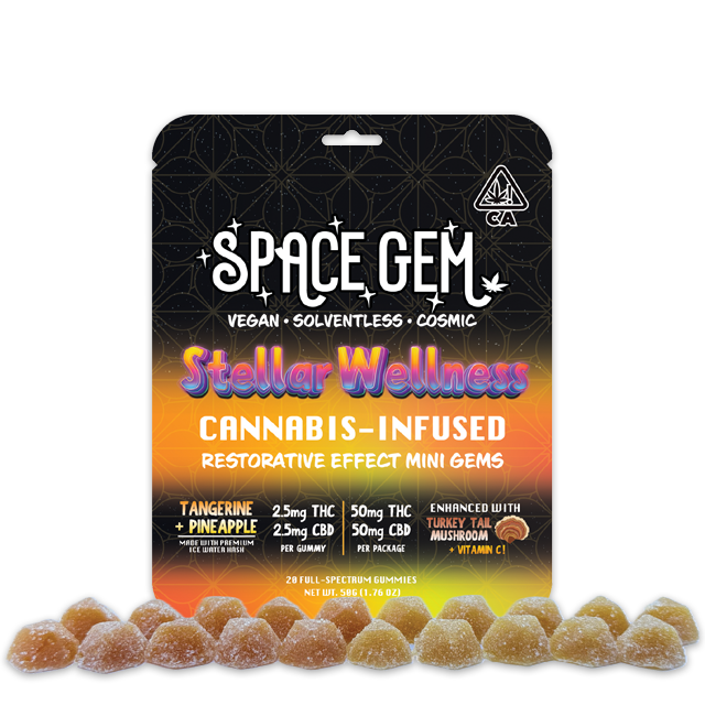 SPACE GEM - STELLAR WELLNESS - TANGERINE + PINEAPPLE MINI GEMS + CBD