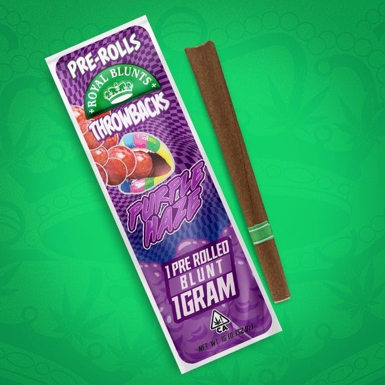 ROYAL BLUNTS - PURPLE HAZE - INDICA HYBRID -THROWBACKS - BLUNT - 1 g ...