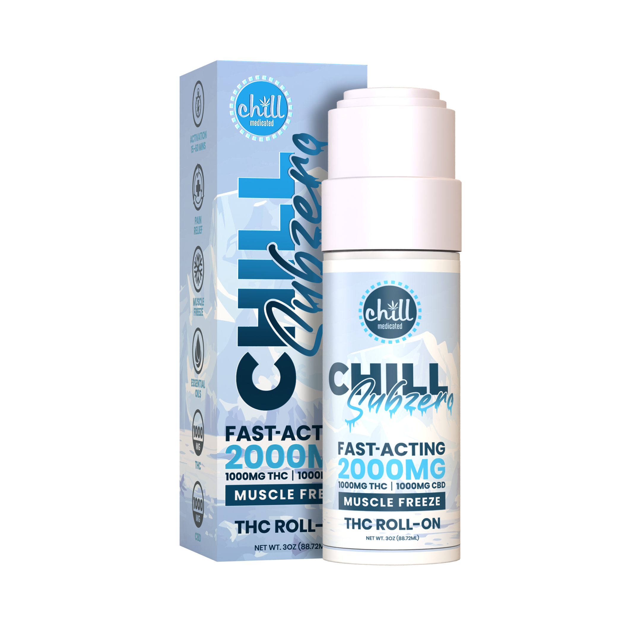 CHILL MEDICATED - Chill-Subzero-Roll-On - 2000 mg