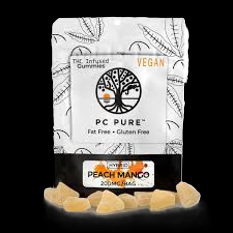 PC PURE - PC Pure-Peach Mango-Gummies - 200 mg - 10 Pack