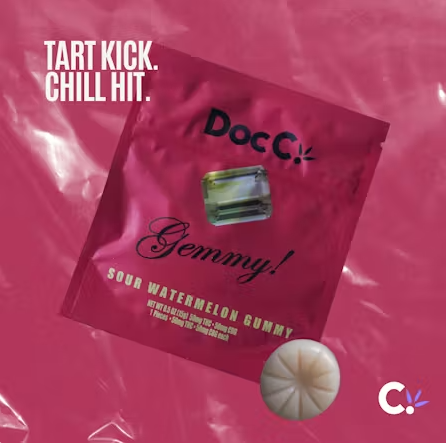 DOC C - DOC C GEMMY - SOUR WATERMELON THC/CBG- GUMMIES - 50MG- 1PK