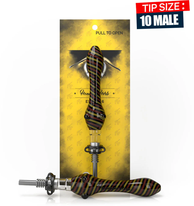 HONEYBEE HERB - Whirl Stripped Nectar Collector / Black / Red