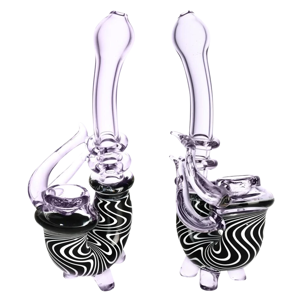 Psychedelic B&W Waves Stand-Up Sherlock Pipe - One Size – Premium ...