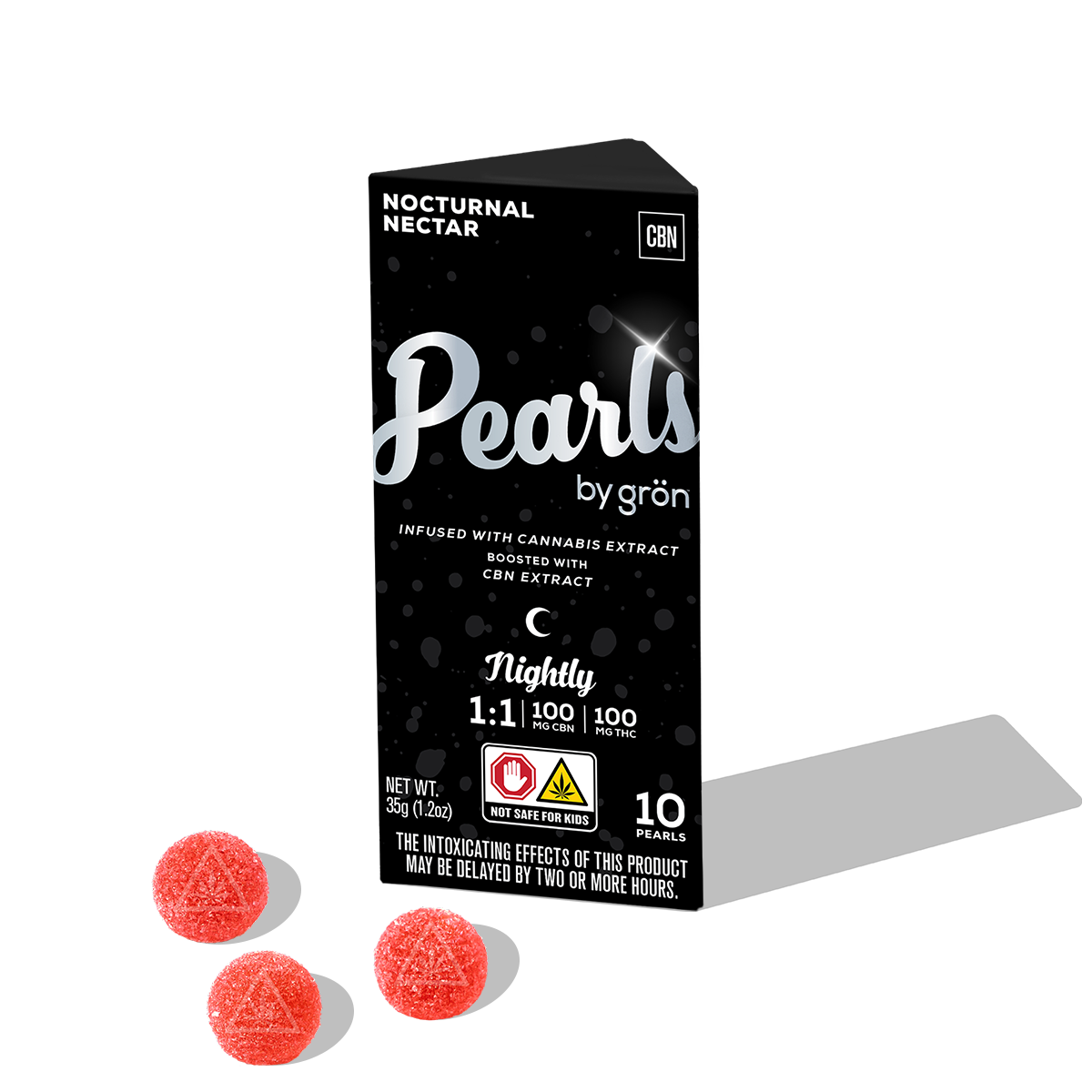 GRON - NOCTURNAL NECTAR PEARLS | 1:1 CBN:THC - 100 mg - 10 Pack ...