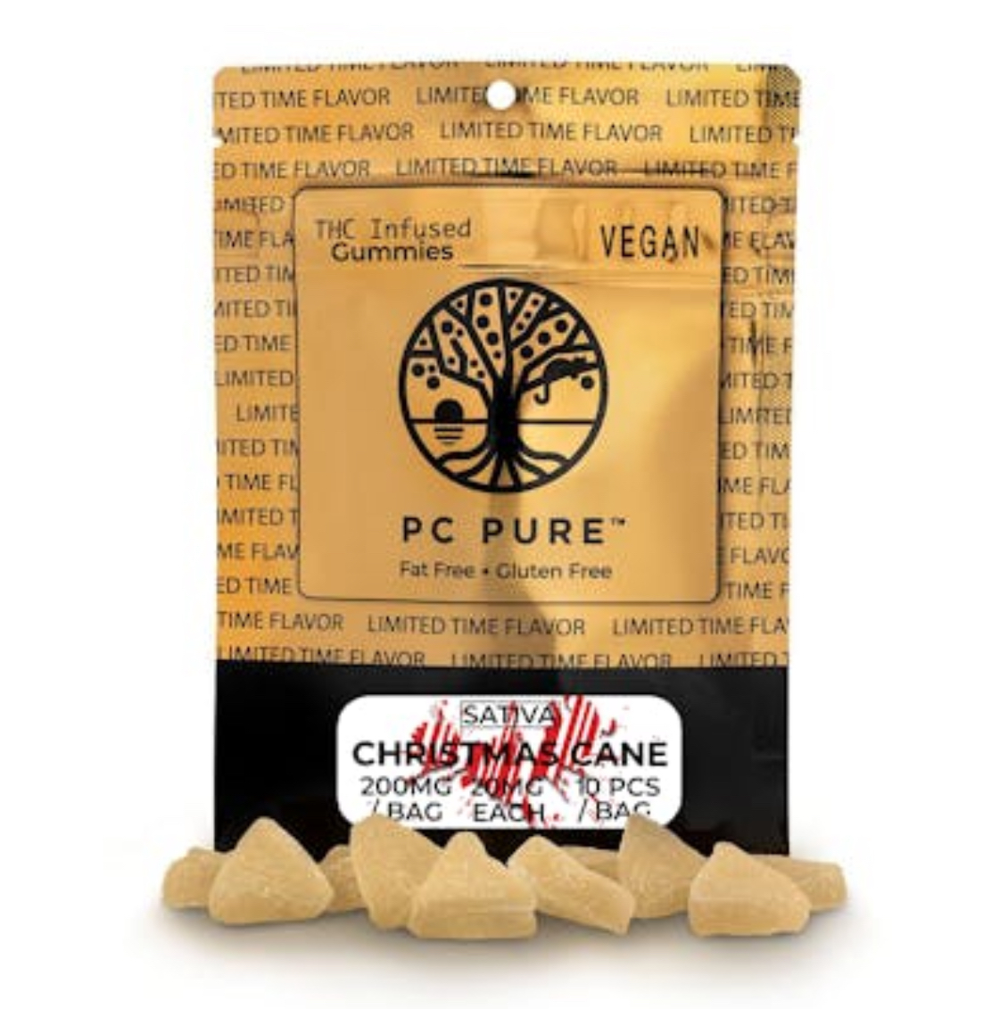 PC Pure | Gummies | 200mg | Christmas Cane - 200 mg – Premium Cannabis ...
