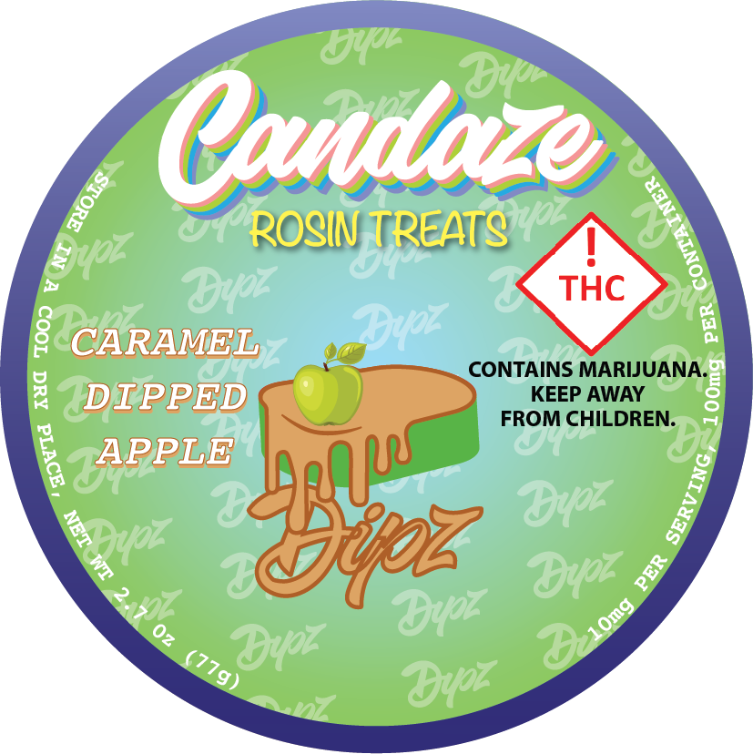 CANDAZE - CANDAZE DIPZ | CARAMEL GREEN APPLE | 100MG ROSIN GUMMIES