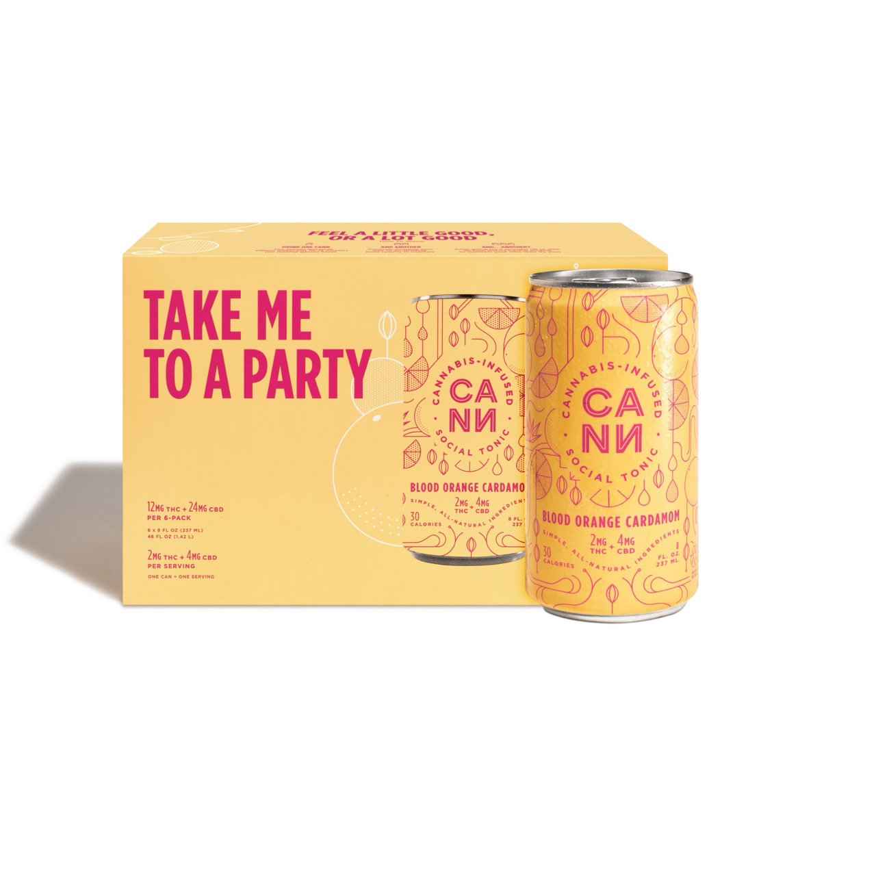 CANN: BLOOD ORANGE CARDAMOM 6PK 8OZ – Premium Cannabis Products Near Me