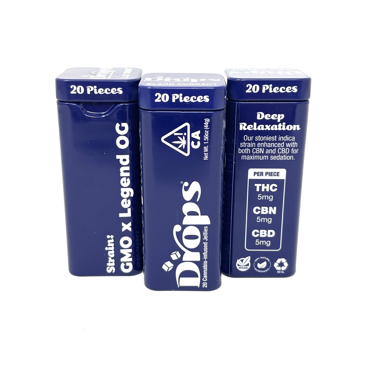 DROPS: BLACK CURRANT 1:1:1 (THC:CBN:CBD) LIVE ROSIN 20PK 100MG GUMMIES ...