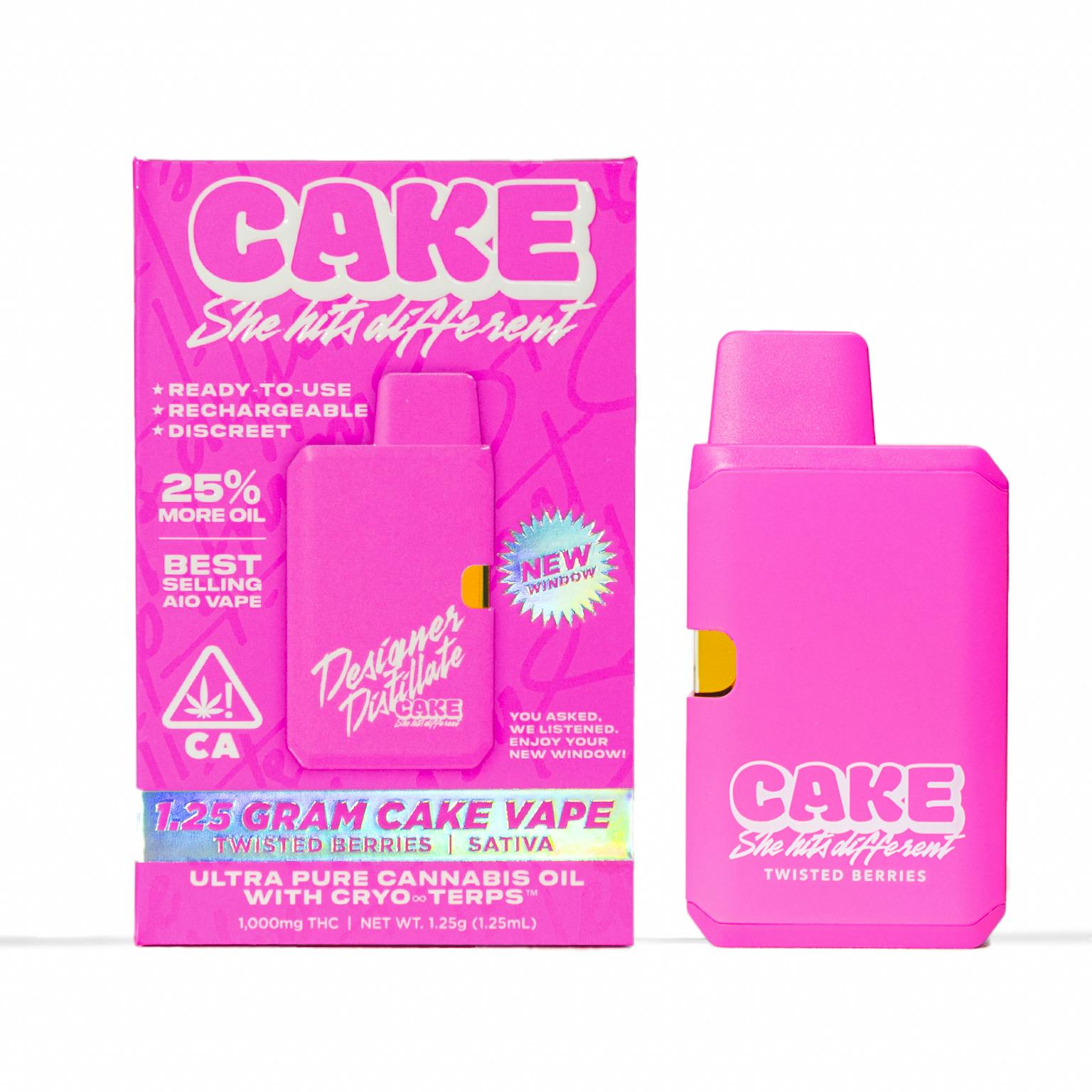 CAKE: TWISTED BERRIES 1.25G DESIGNER DISTILLATE ALL-IN-ONE POD ...