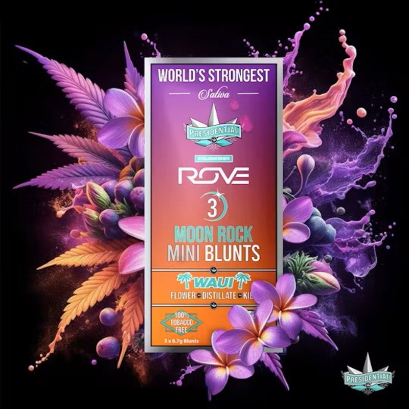PRESIDENTIAL: WAUI MOON ROCK MINI BLUNTS 2.1G 3PK - 2.1 g - 3 Pack ...