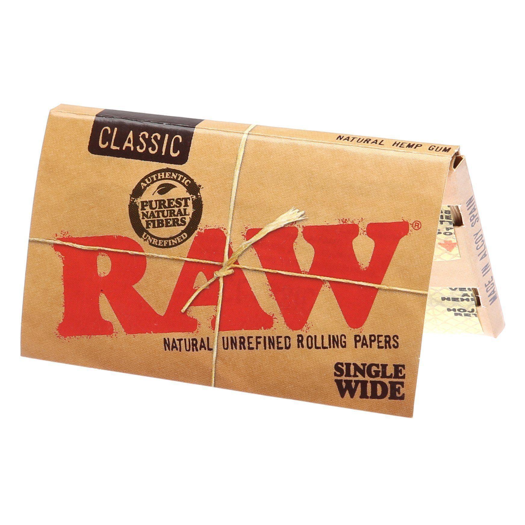 RAW: CLASSIC SINGLE WIDE PAPERS – Premium Cannabis Products Near Me