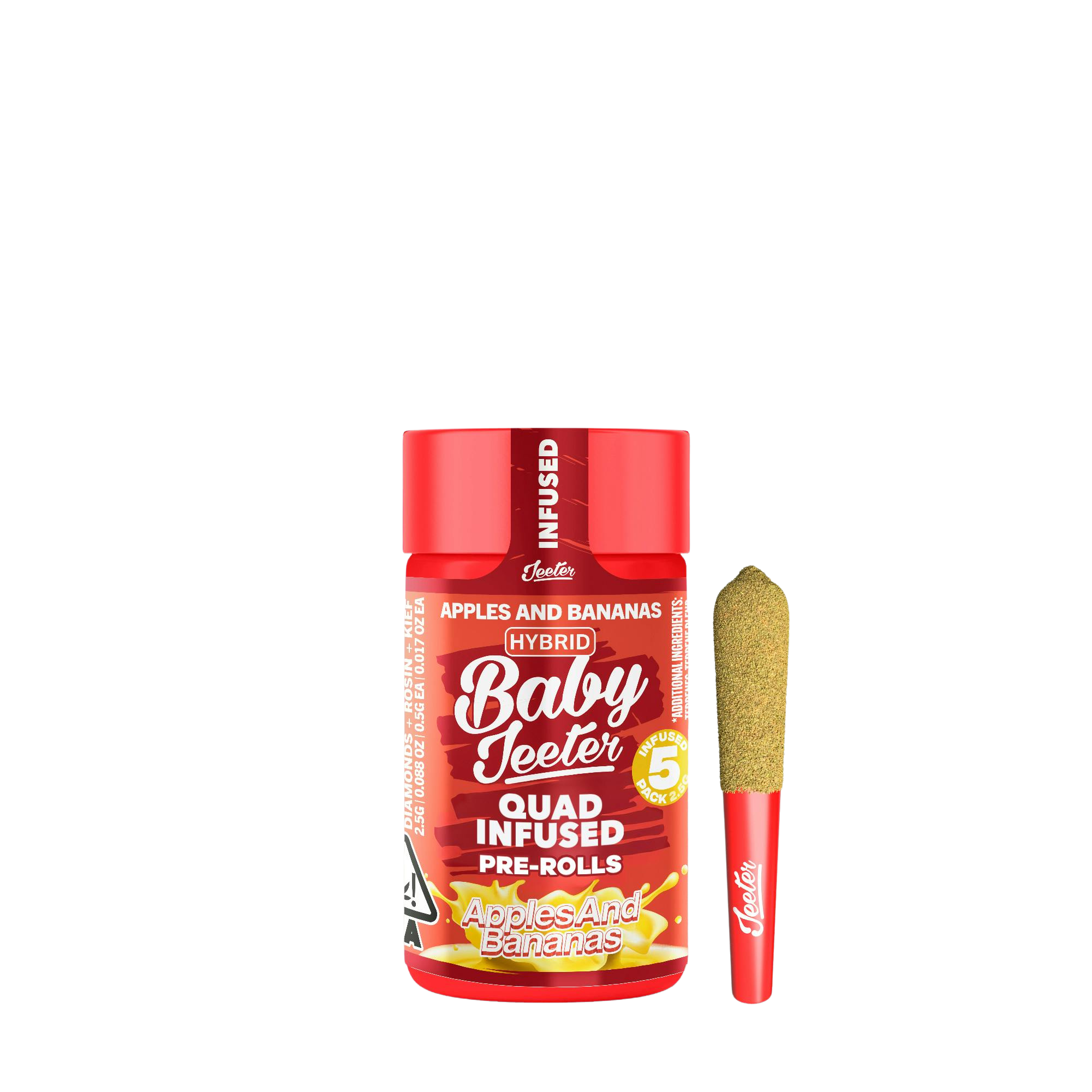 JEETER: APPLES & BANANAS 2.5G INFUSED PRE-ROLL 5PK - 2.5 mg – Premium ...