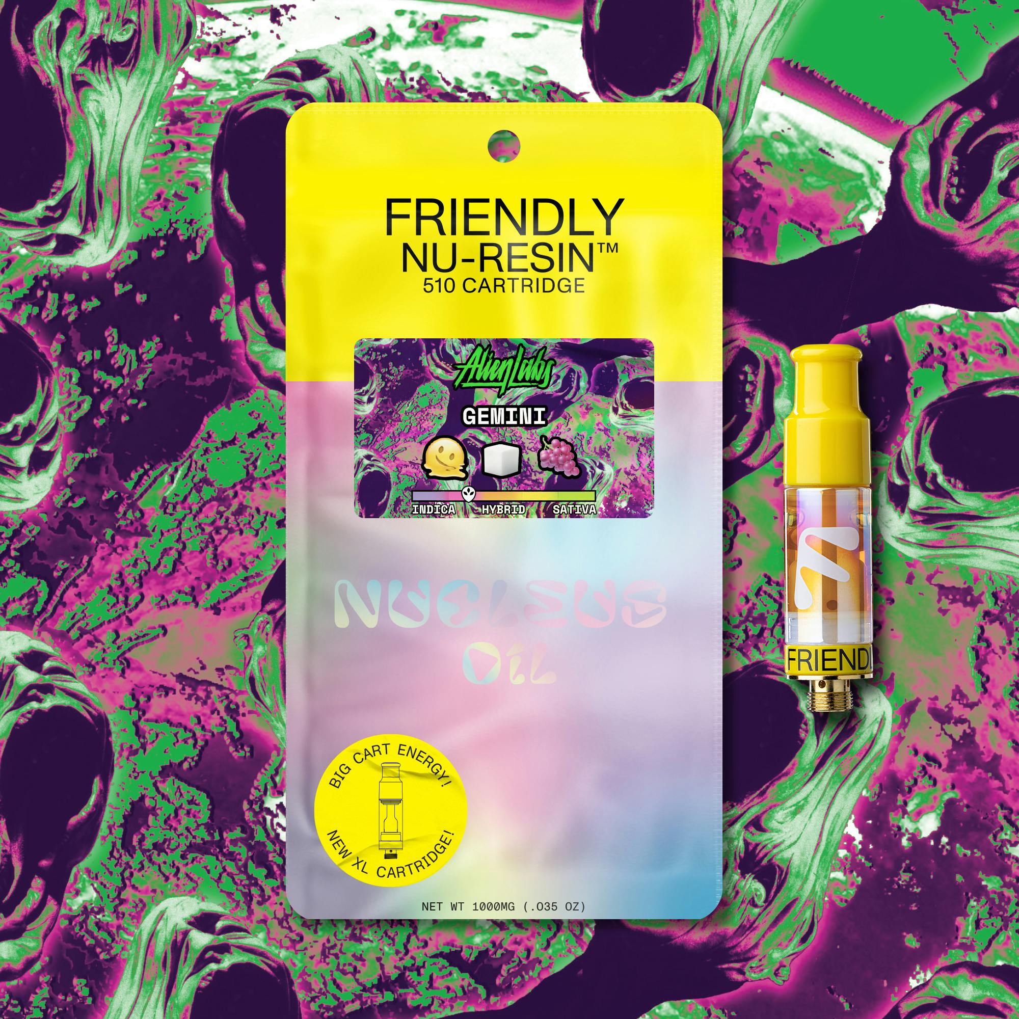 FRIENDLY BRAND X ALIEN LABS: GEMINI 1G NUCLEUS CURED RESIN CART - 1 g – Premium Cannabis ...