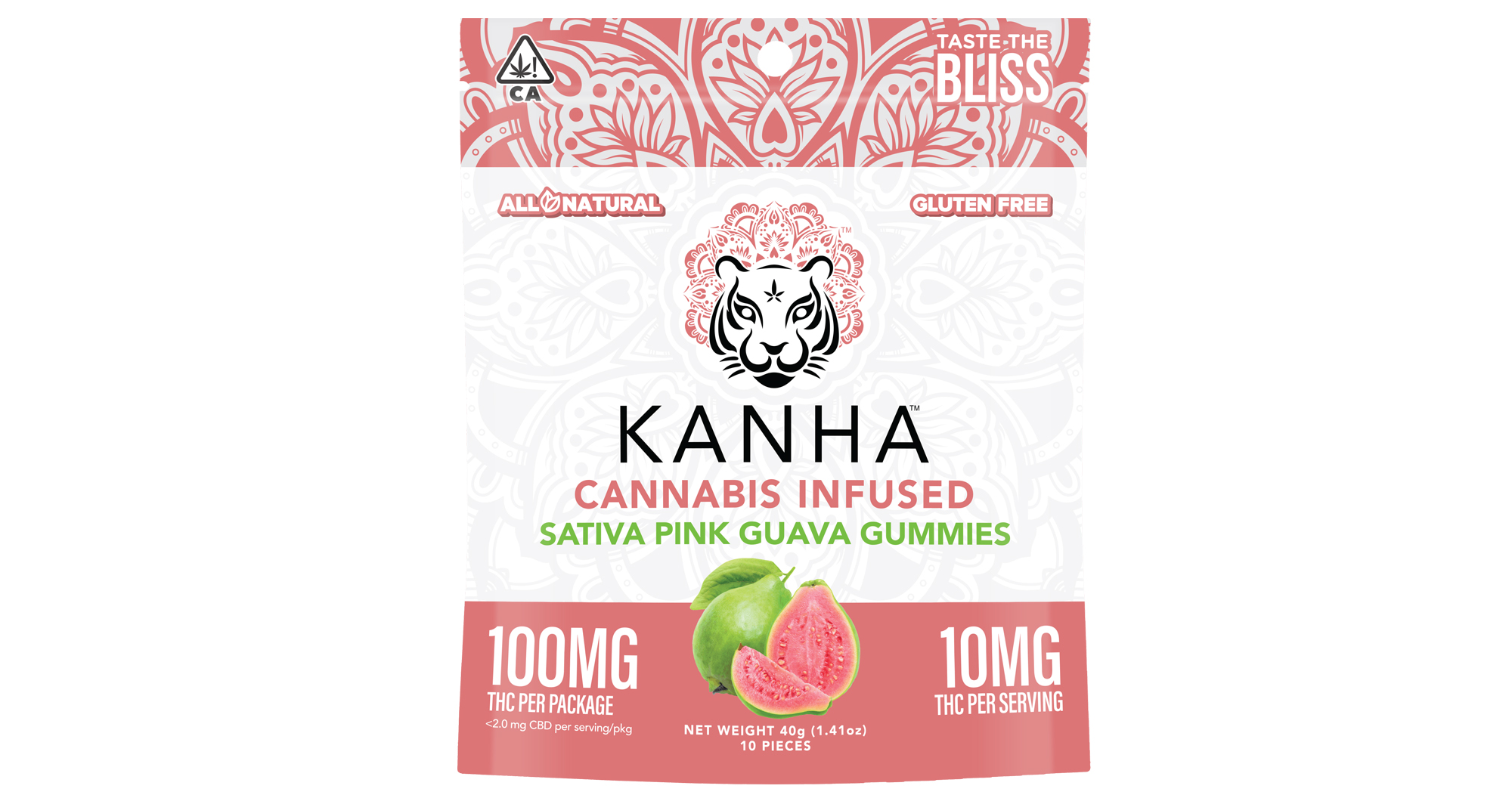 KANHA - Pink Guava |100mg 10-Pack | California Holistics