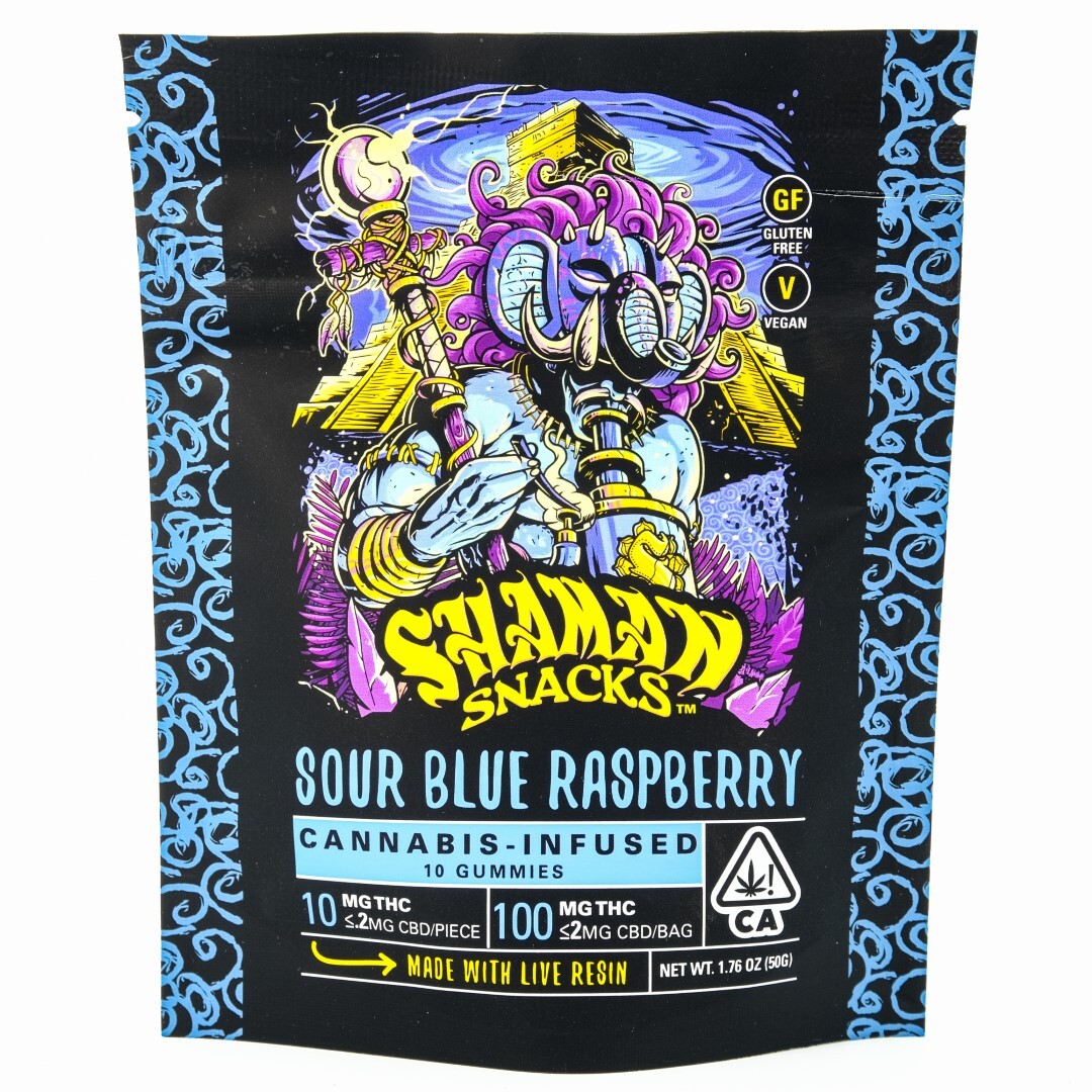 SHAMAN EXTRACTS - Sour Blue Raspberry | 10ct – Premium Cannabis Product ...