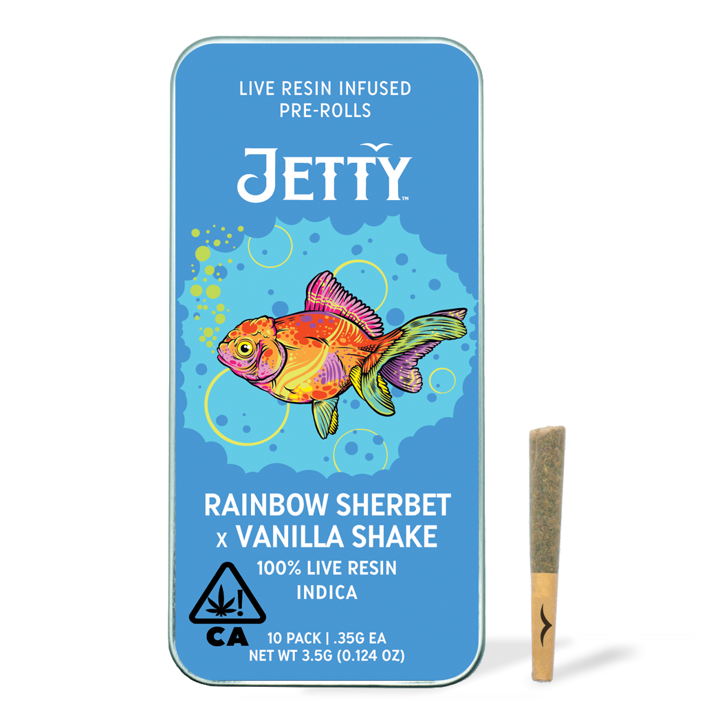 JETTY - RAINBOW SHERBERT X VANILLA SHAKE - LIVE RESIN 10 PACK – Premium ...
