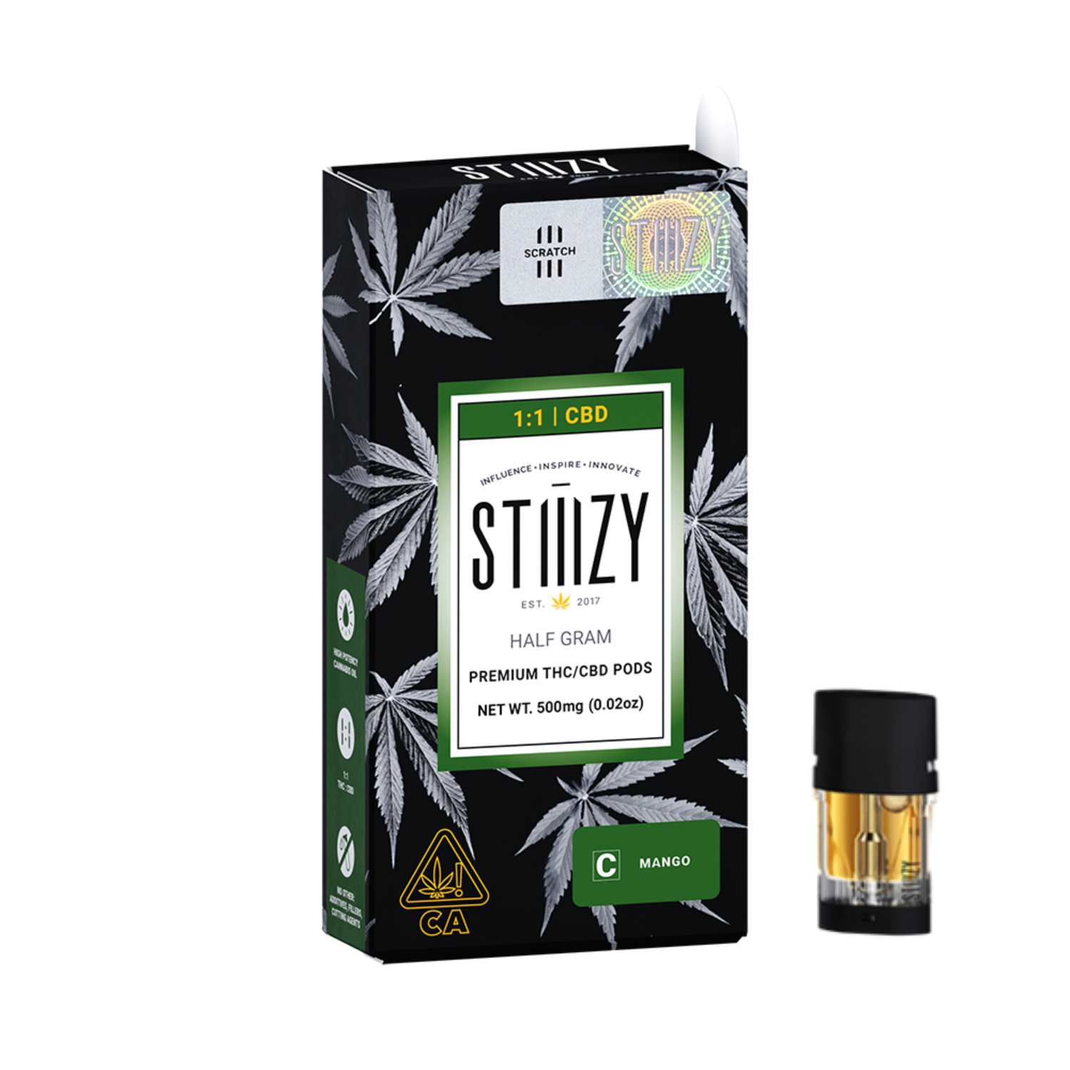 STIIIZY - MANGO 1:1 CBD - HALF GRAM POD – Premium Cannabis Product at ...