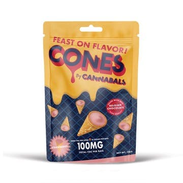 CANNABALS - Strawberry Chocolate Cones - 100 mg - 10 Pack